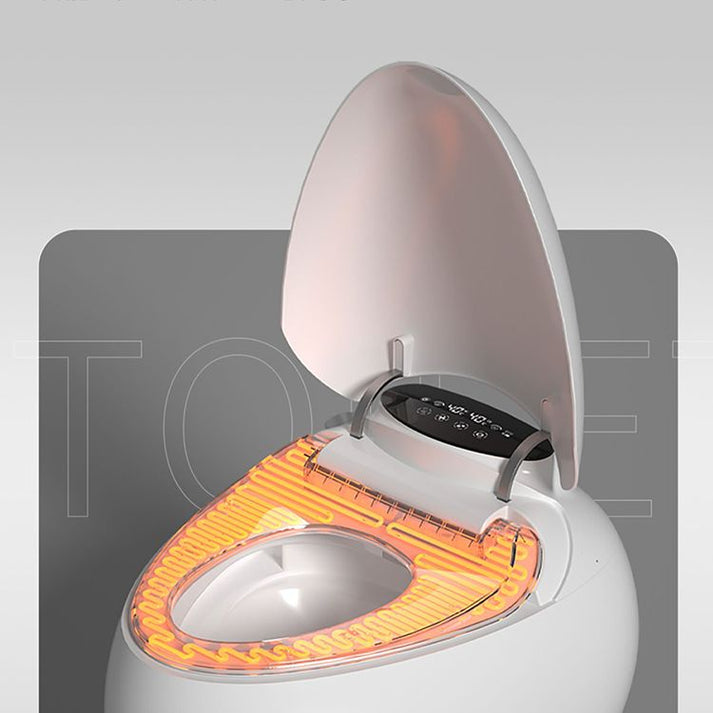 Round Floor Mount Bidet with Unlimited Warm Water Vitreous China Bidets ...