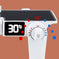 White Shower System Adjustable Spray Pattern Shower Arm Square Wall ...