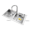 Stainless Steel Kitchen Sink Modern Kitchen Sink with Drain Assembly ...
