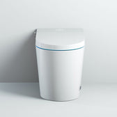 Contemporary White Flush Toilet Heated Seat Included Toilet Bowl for ...
