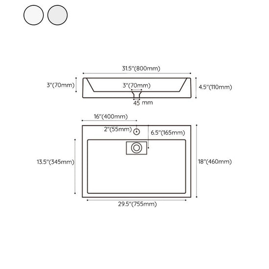 Modern Stone Bathroom Sink Square No Craftsmanship Bathroom Sink ...
