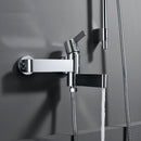 Contemporary Chrome Bath Faucet Trim Swivel Wall Mounted with Hand ...
