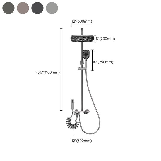Modern Wall Mounted Shower System Dual Shower Head Shower Set - Clearhalo