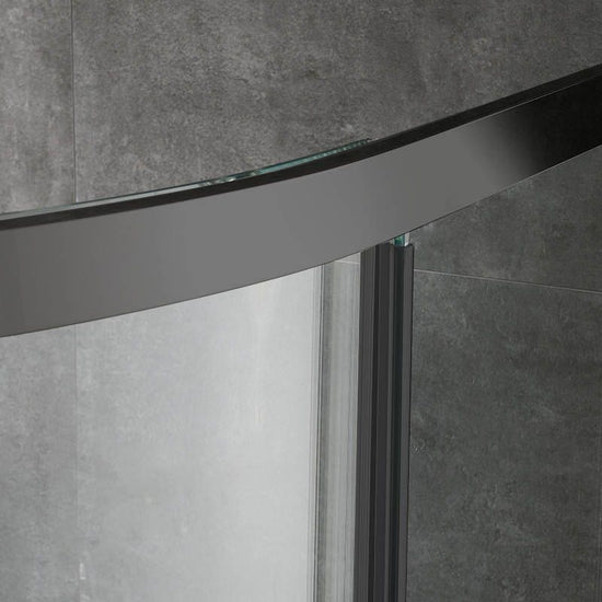 Round Double Sliding Shower Enclosure Corner Tempered Glass Shower ...