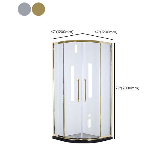 Round Shower Enclosure Clear Tempered Shower Enclosure on Corner ...