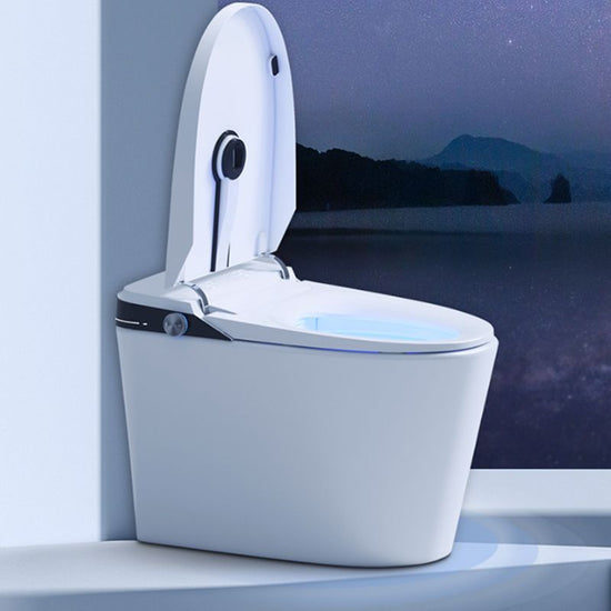 Modern White Flush Toilet Heated Seat Included Urine Toilet for ...