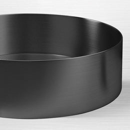 Modern Vessel Sink Round Metal with Basin and Faucet Vessel Lavatory ...