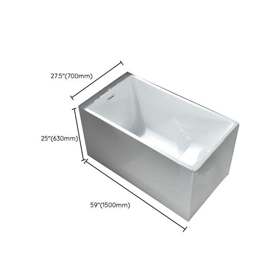Acrylic Soaking Bathtub Antique Finish Rectangular Bathtub (Shelf not ...