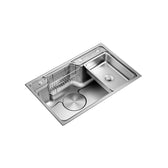Contemporary Style Kitchen Sink Stainless Steel Drop-In Rustproof ...