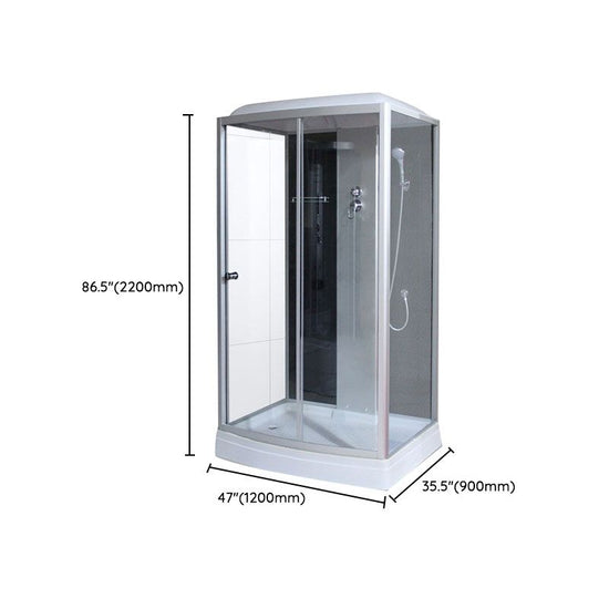 Modern Shower Kit with Base Foundation Sliding Door Shower Stall ...