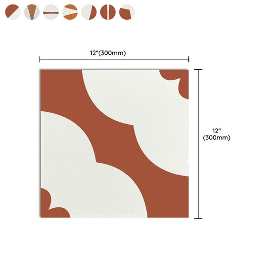 Modern Style Floor Tile Scratch Resistant Geometric Pattern Straight ...
