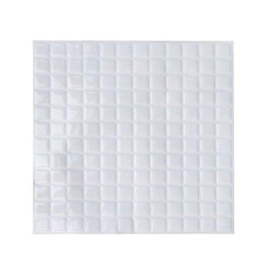 Peel & Stick Mosaic Tile Square Plastic Waterproof Peel and Stick Tiles ...