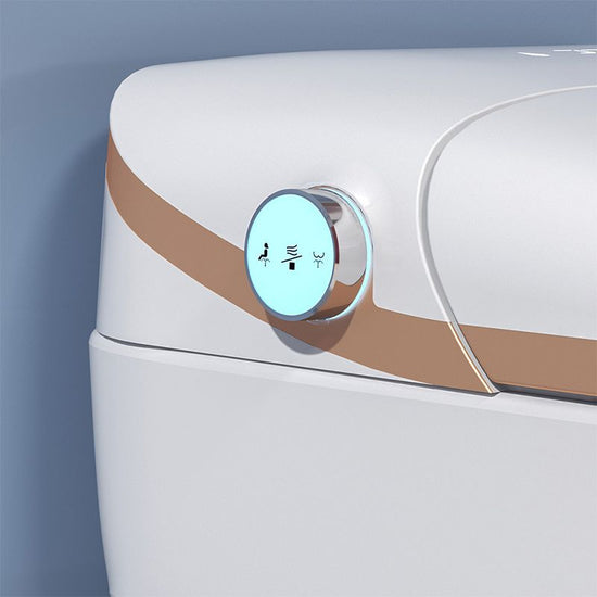 Modern White Flush Toilet Floor Mount Toilet Bowl for Washroom - Clearhalo