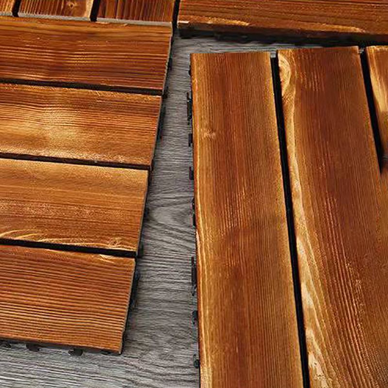 4-Slat Wood Floor Tiles Interlocking Installation Floor Board Tiles ...