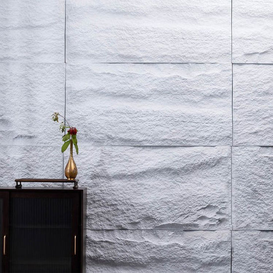 Rectangular Ceramic Textured Straight Edge Singular Tile Stacked Stone ...