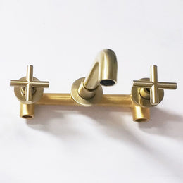 Glam Bathroom Sink Faucet Circular Wall Mounted Bathroom Faucet with ...