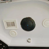 Neo-Round Shower Stall Framed Double Sliding Tinted Shower Kit - Clearhalo