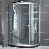 Home Double Sliding Shower Enclosure Corner Round Shower Enclosure ...