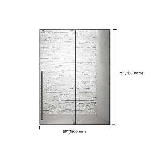 Semi Frameless Shower Doors Scratch Resistant Single Sliding Shower ...