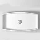 Modern Bathroom Sink Man Made Rock Rectangular Vessel Lavatory Sink(Not ...