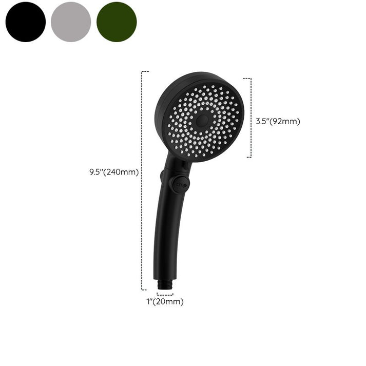 Plastic Hand Shower Round Adjustable Spray Pattern Hand Shower - Clearhalo