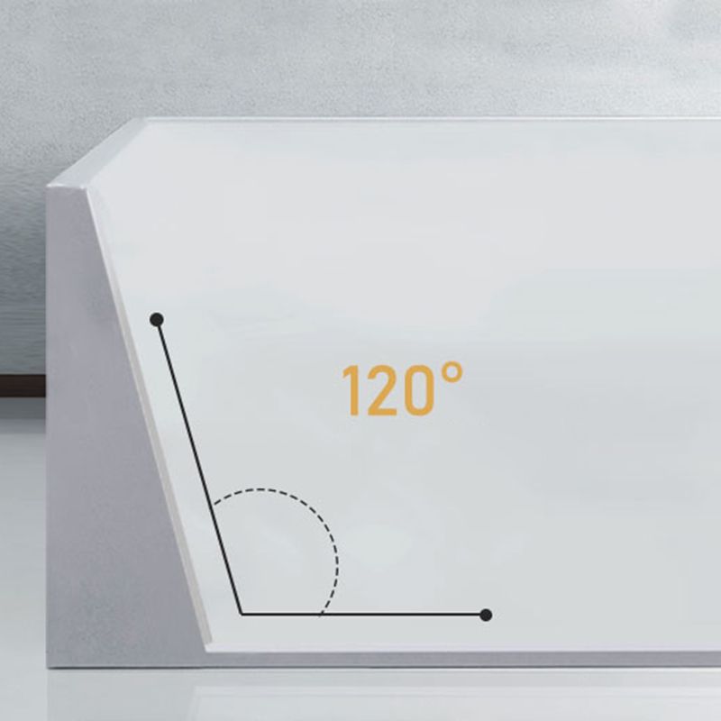 Rectangle Acrylic Soaking Bathtub Contemporary White Drop-in Bathtub ...