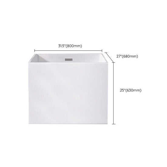 Modern Style Freestanding Bath Tub Rectangular Acrylic Soaking Bathtub ...