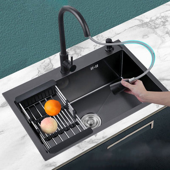 Stainless Steel Kitchen Sink Rectangle Shape Kitchen Sink with Center ...