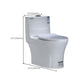 Modern Floor Mount Flush Toilet 1-Piece Urine Toilet with Seat for ...