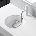 Circular Bathroom Sink Modern White Vitreous China Drop-in Bathroom ...