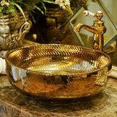 Gold Trough Bathroom Sink Modern Porcelain Trough Bathroom Sink - Clearhalo