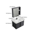 Wall Mount Modern Single-Sink Open Console with Sink Set with Soft ...