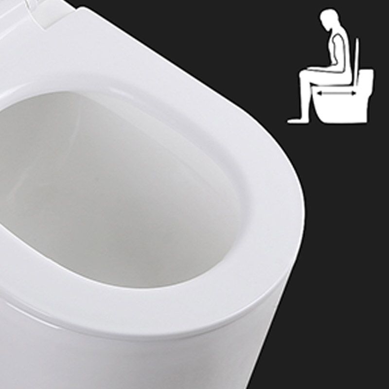 Modern White Flush Toilet Floor Mounted Toilet Bowl with Slow Close ...