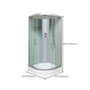 Contemporary Round Shower Stall Striped Framed Shower Stall with ...