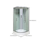 Contemporary Round Shower Stall Striped Framed Shower Stall with ...