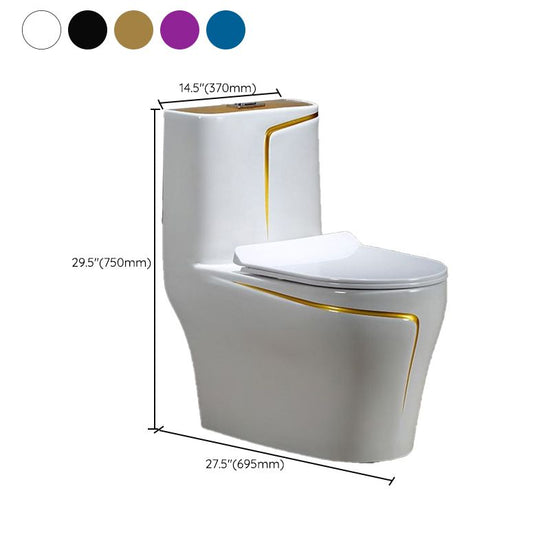 Traditional Siphon Jet Flush Toilet One Piece Urine Toilet for Bathroom ...