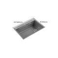 Modern Kitchen Sink Stainless Rectangular Faucet Kitchen Sink - Clearhalo