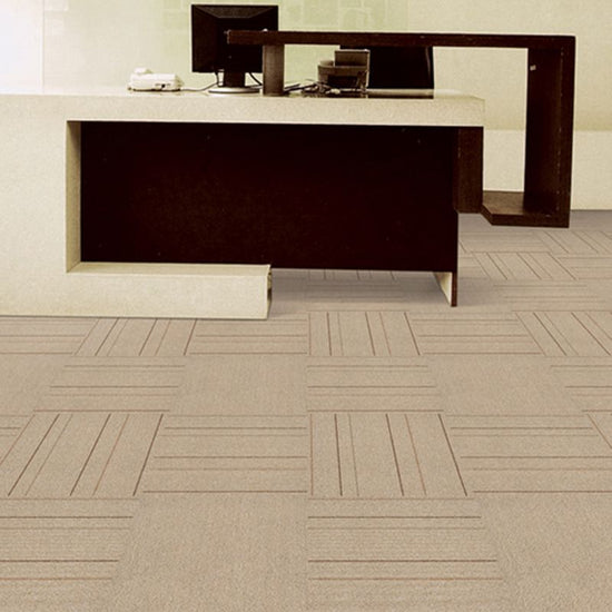 Loose Lay Indoor Carpet Tiles Non-Skid Level Loop Carpet Tile - Clearhalo