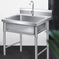 Modern Style Stainless Steel Sink with Strainer Drop-In Kitchen Sink ...