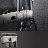 Modern Push Button Shower System Slide Bar Included Shower Head Combo ...