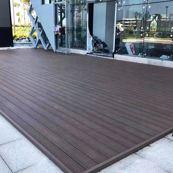 Outdoor Wooden Decking Tiles Waterproof Snapping Floor Tiles - Clearhalo