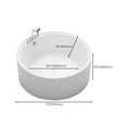 Acrylic Round Bath Tub Whirlpool Freestanding Bathtub with Tub Filler ...