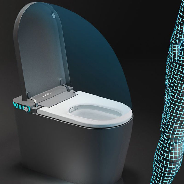 Modern Toilet Porcelain Floor Mounted Siphon Jet Toilet Bowl - Clearhalo