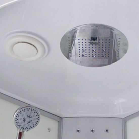 Round Semi-Frameless Shower Stall Corner Tempered Glass Shower Stall ...