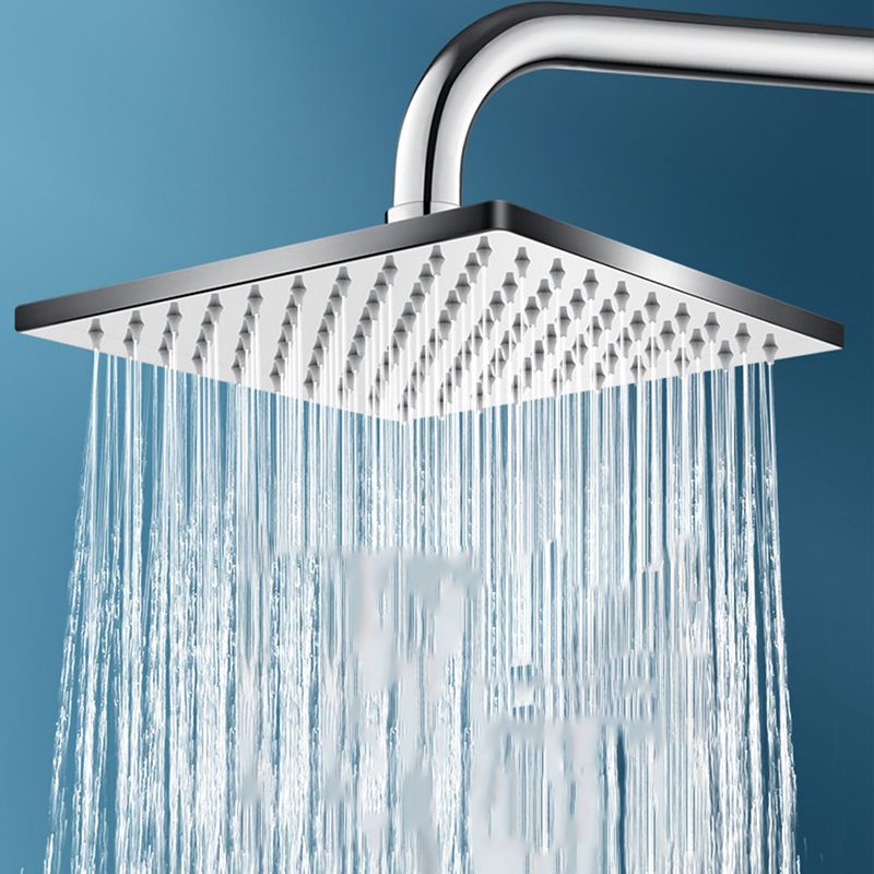 Contemporary Square Shower Head Combo with Handheld Shower Head - Clearhalo
