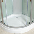 Contemporary Round Shower Stall Striped Framed Shower Stall with ...