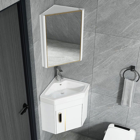 Creative Sink Vanity Wall Mount Triangular Wall Mount Vanity Cabinet ...