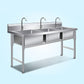 Basic Kitchen Sink Rectangular Workstation Sink with Faucets - Clearhalo