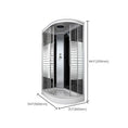 Contemporary Round Shower Stall Double Sliding Frosted Framed Shower ...