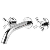 Modern Cross Handle Faucet Solid Color Wall Mounted Bathroom Faucet ...